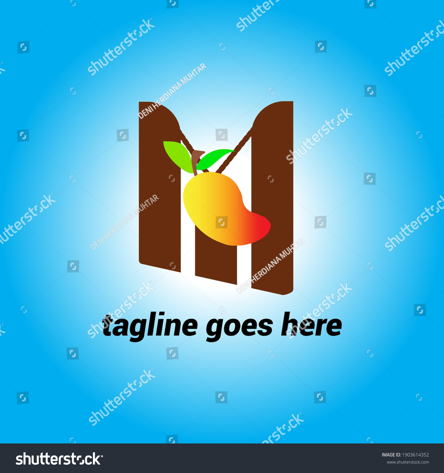 Letter M Mango Logo Design Vector Stock Vector (Royalty Free ...