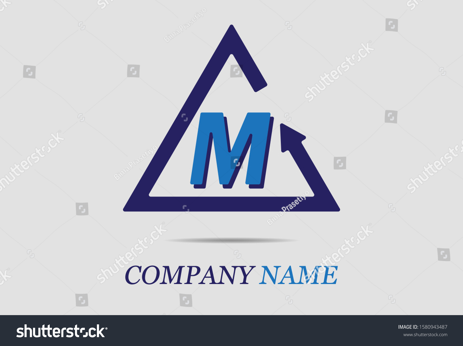 Letter M Triangle Arrow Vector Illustration Stock Vector (Royalty Free ...
