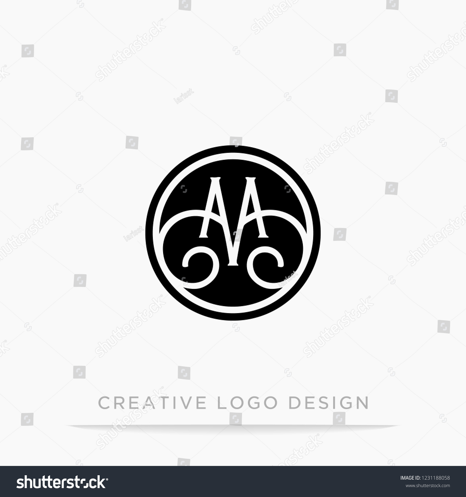 Letter Ma Circle Logo Design Vector Stock Vector (Royalty Free) 1231188058