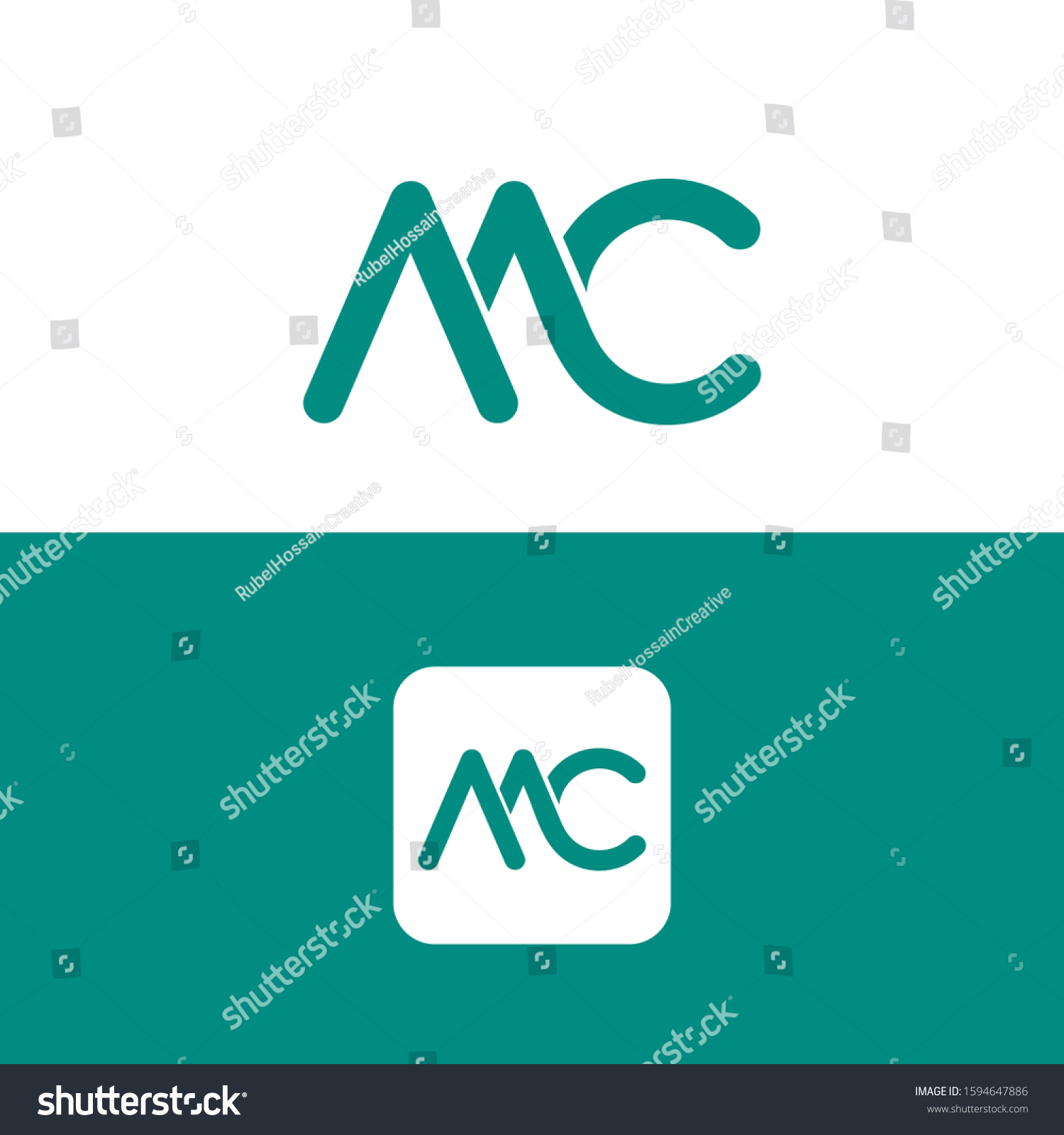 Letter Mc Logo Icon Design Template: เวกเตอร์สต็อก (ปลอดค่าลิขสิทธิ์ ...