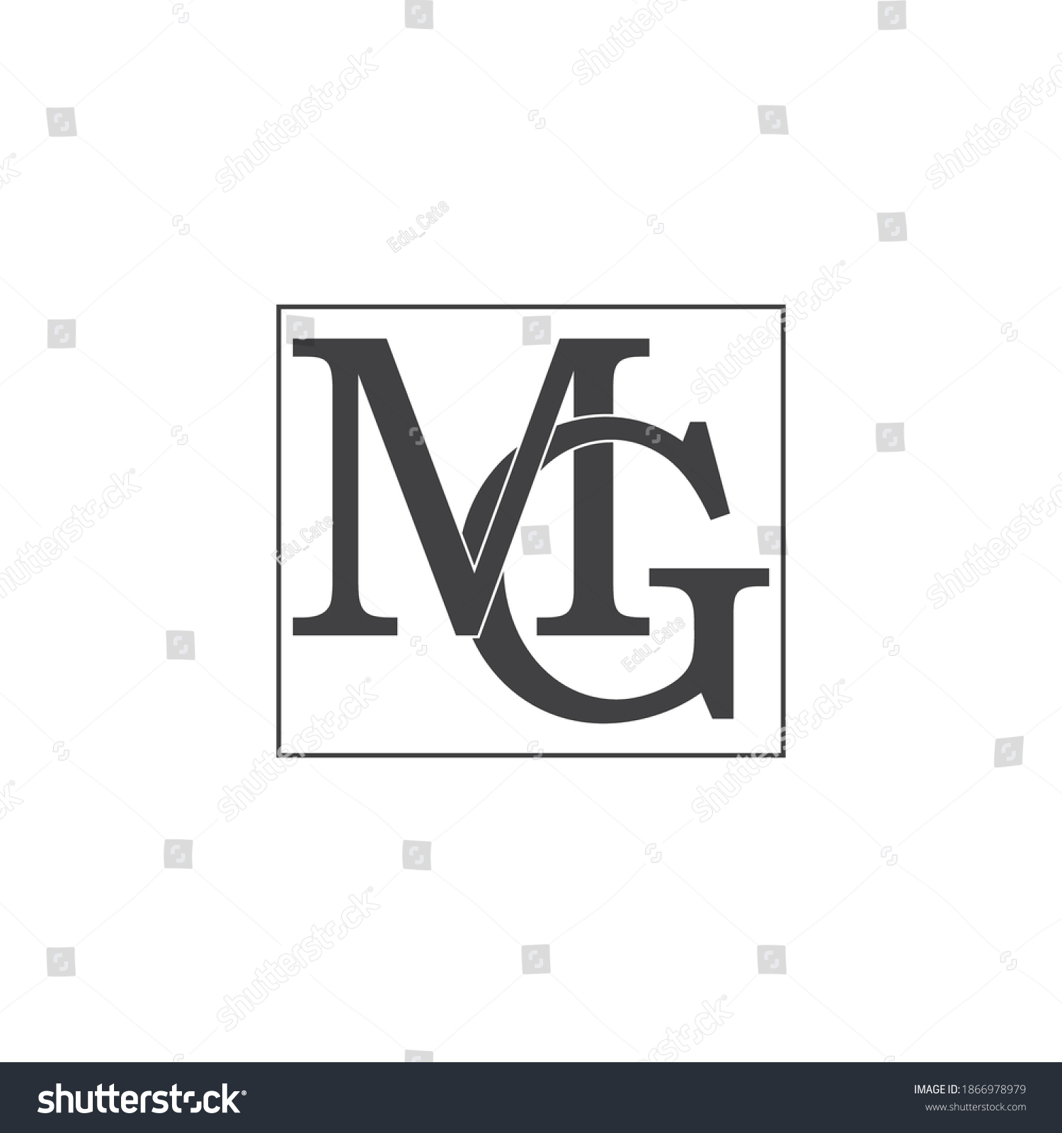 Letter Mg Linked Connection Square Logo Stock Vector (Royalty Free ...