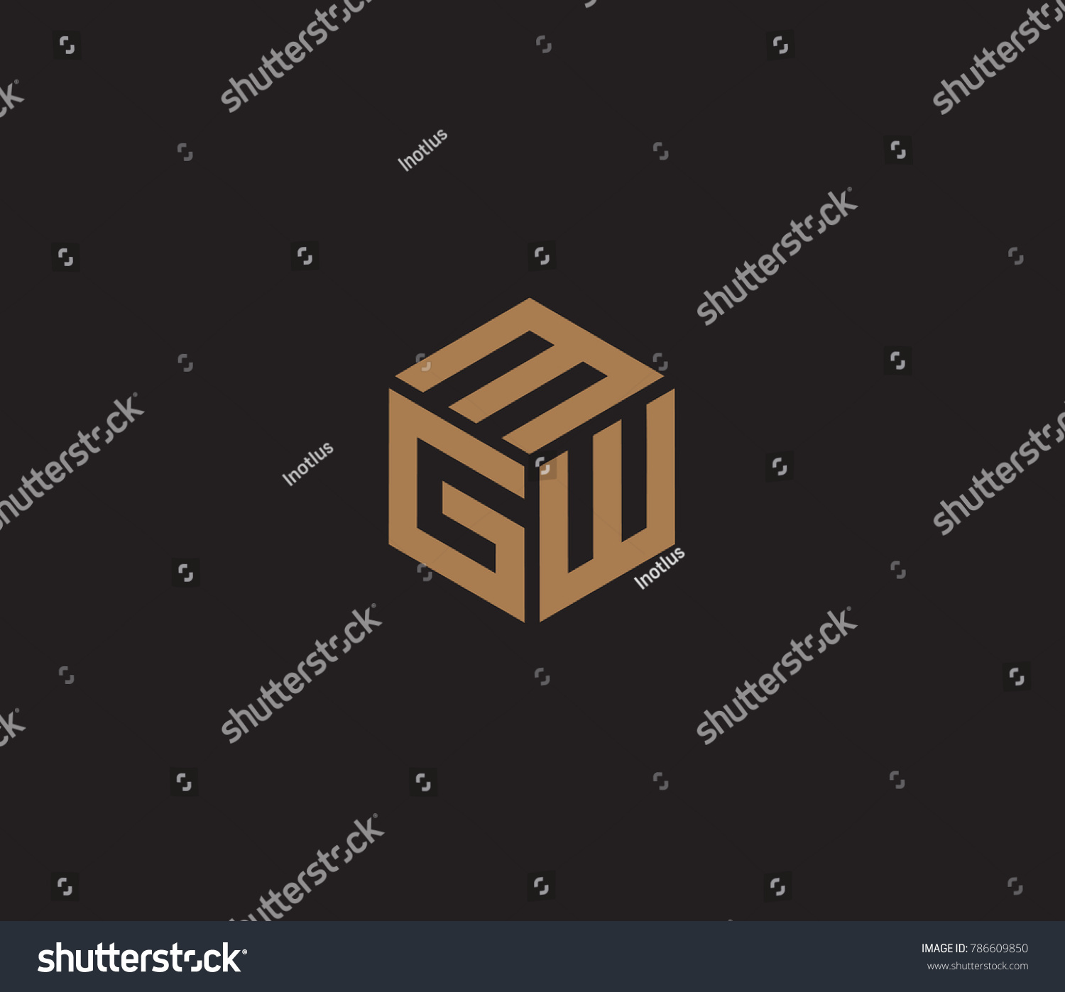 Letter Mgw Logo Template Stock Vector (Royalty Free) 786609850 ...