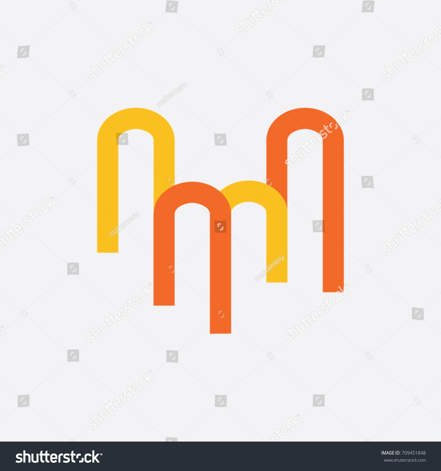 Letter Mlogo Stock Vector (Royalty Free) 709451848 | Shutterstock