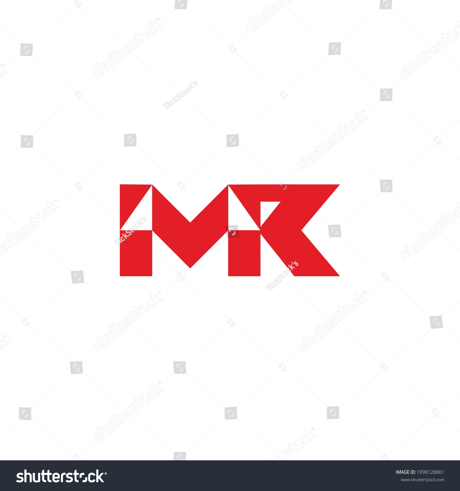 Letter Mr Triangles Geometric Mosaic Logo Stock Vector (Royalty Free ...
