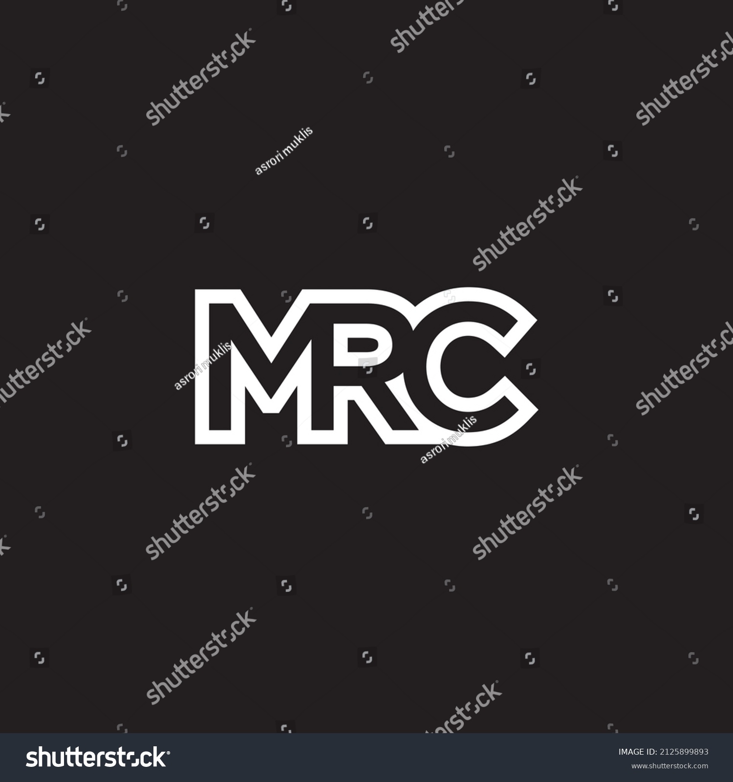 Letter Mrc Simple Monogram Logo Design Stock Vector (Royalty Free ...