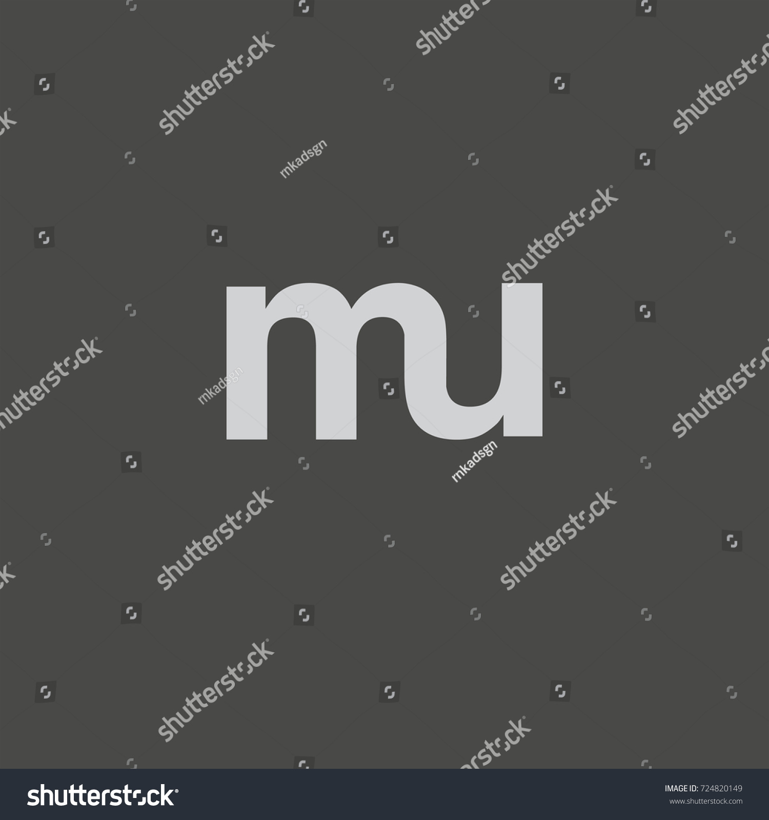 Letter Mu Element Logo Stock Vector (Royalty Free) 724820149