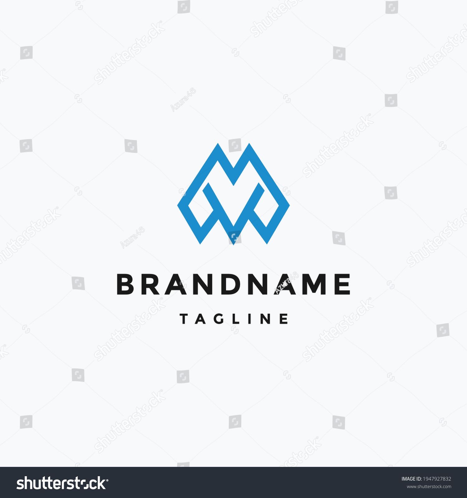 Letter Mv Logo Vector Design Template Stock Vector (Royalty Free ...