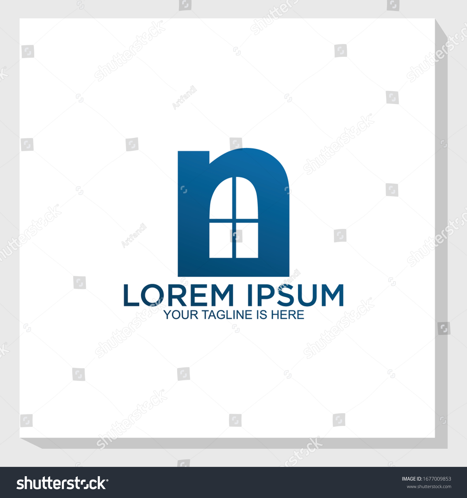 Letter N Windows Logo Template Design Stock Vector (Royalty Free ...