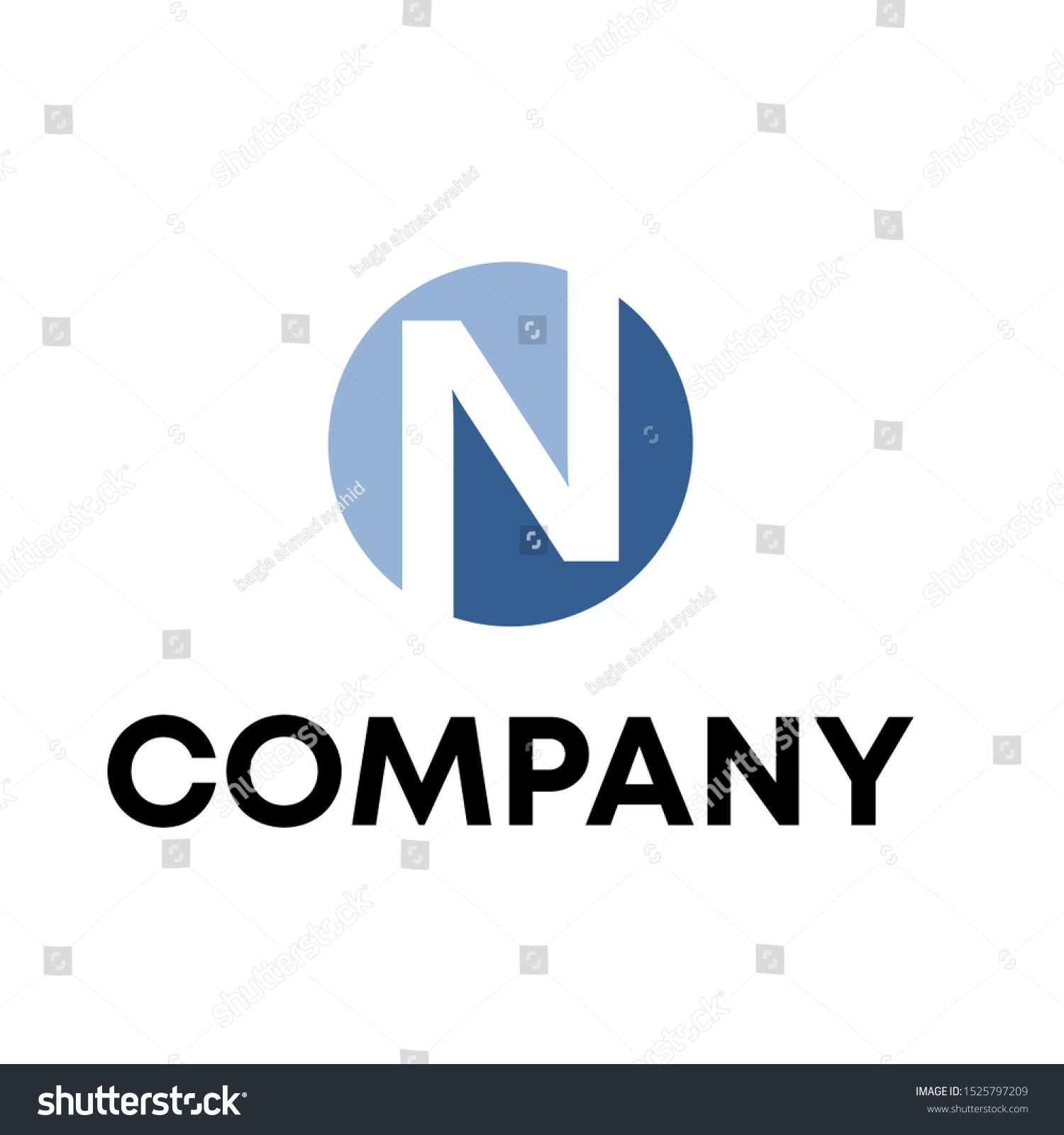 Letter N Initial Logo Vector Sign Stock Vector (Royalty Free ...