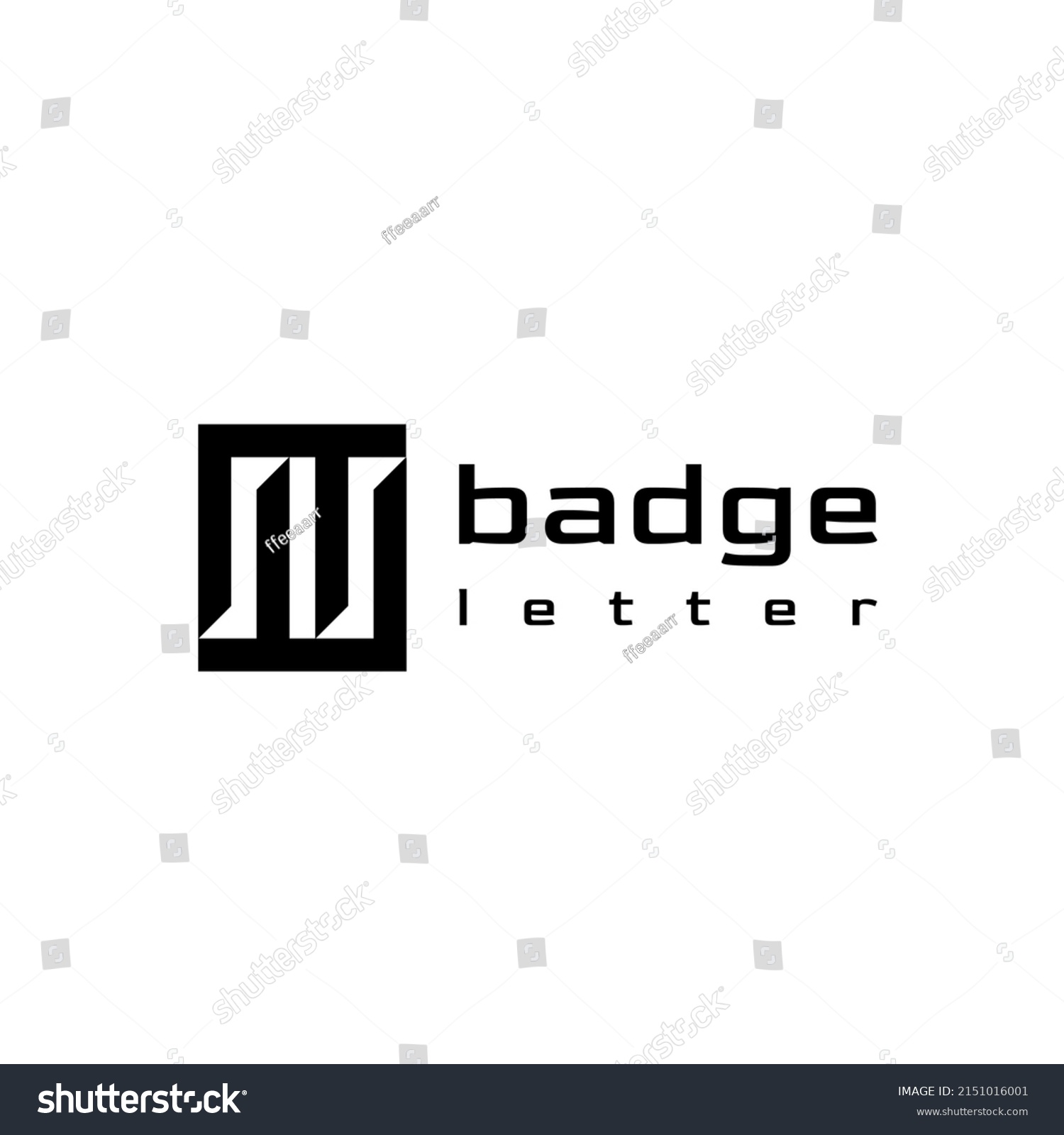 Letter N Negative Space Logo Stock Vector (Royalty Free) 2151016001 ...