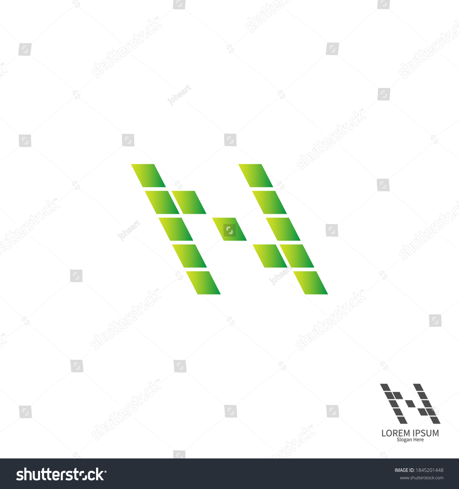 Letter N Square Logo Icon Concept Stock Vector (Royalty Free ...