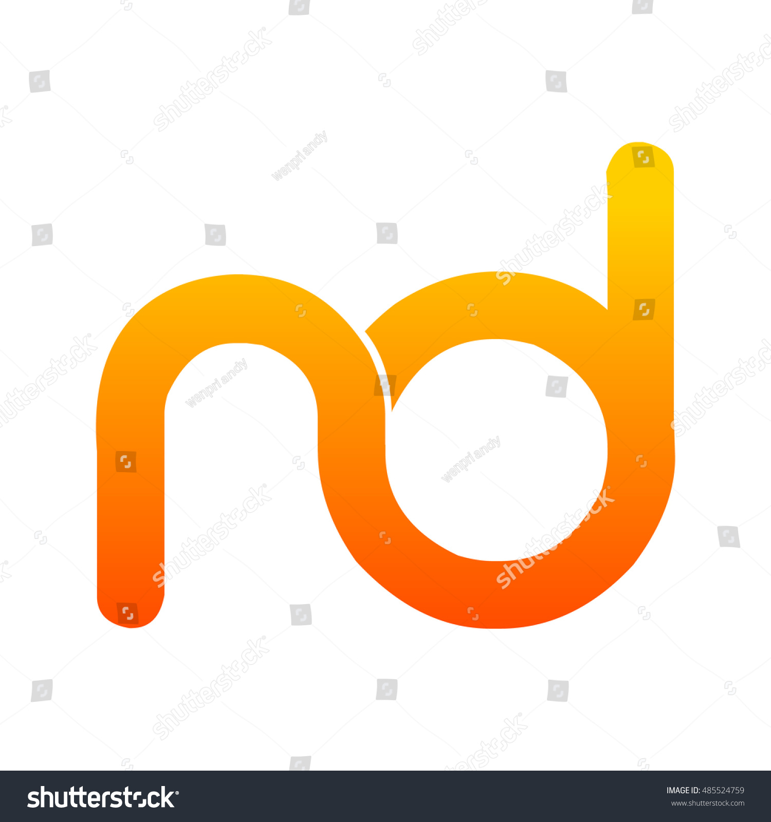 Letter Nd Logo Stock Vector 485524759 - Shutterstock
