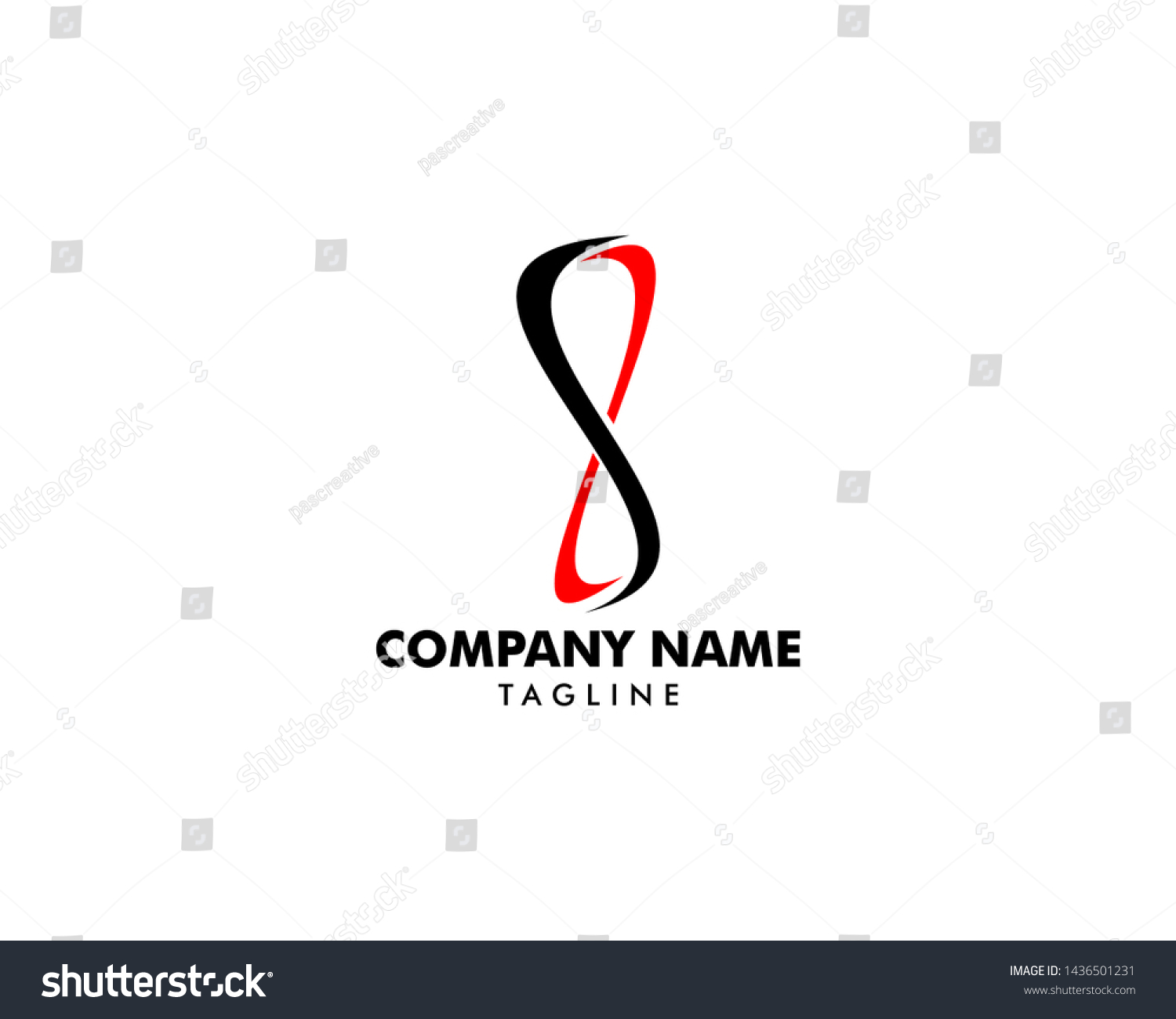 Letter Number 8 Infinity Logo Vector Stock Vector (Royalty Free) 1436501231