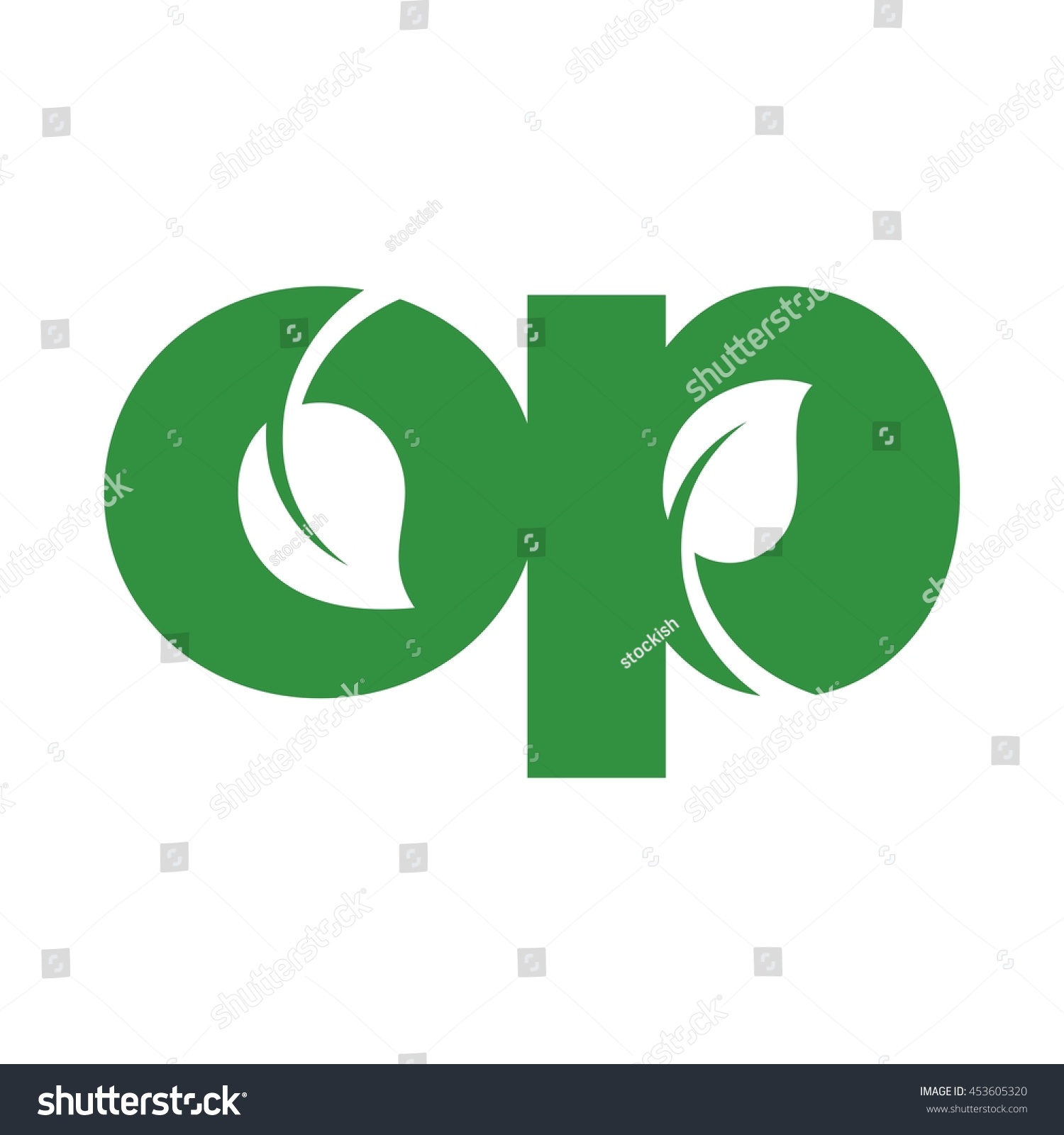 Letter O P Logo Vector Stock Vector (Royalty Free) 453605320