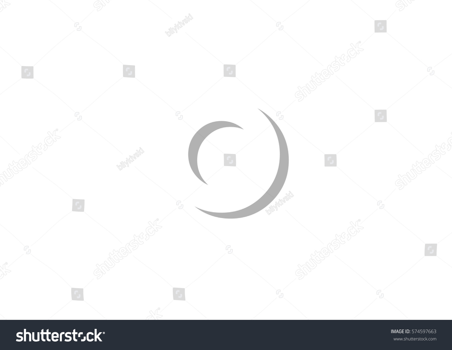 Letter O Negative Space Stock Vector (Royalty Free) 574597663