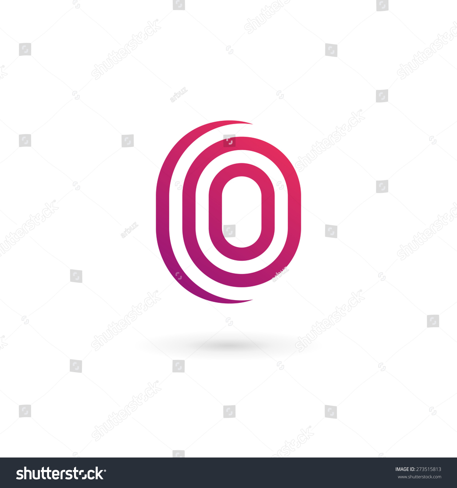 Letter O Number 0 Logo Icon Stock Vector (Royalty Free) 273515813 ...
