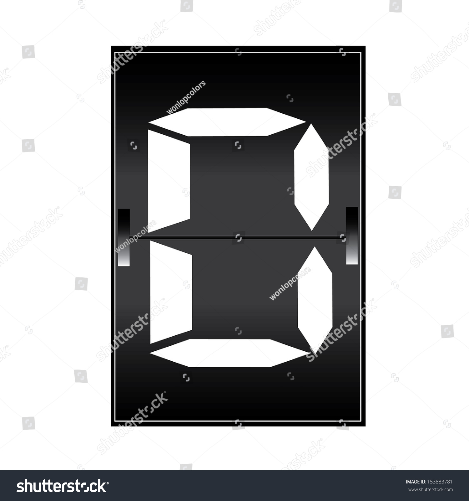 Letter O On D Mechanical Timetable Stock Vector (Royalty Free ...