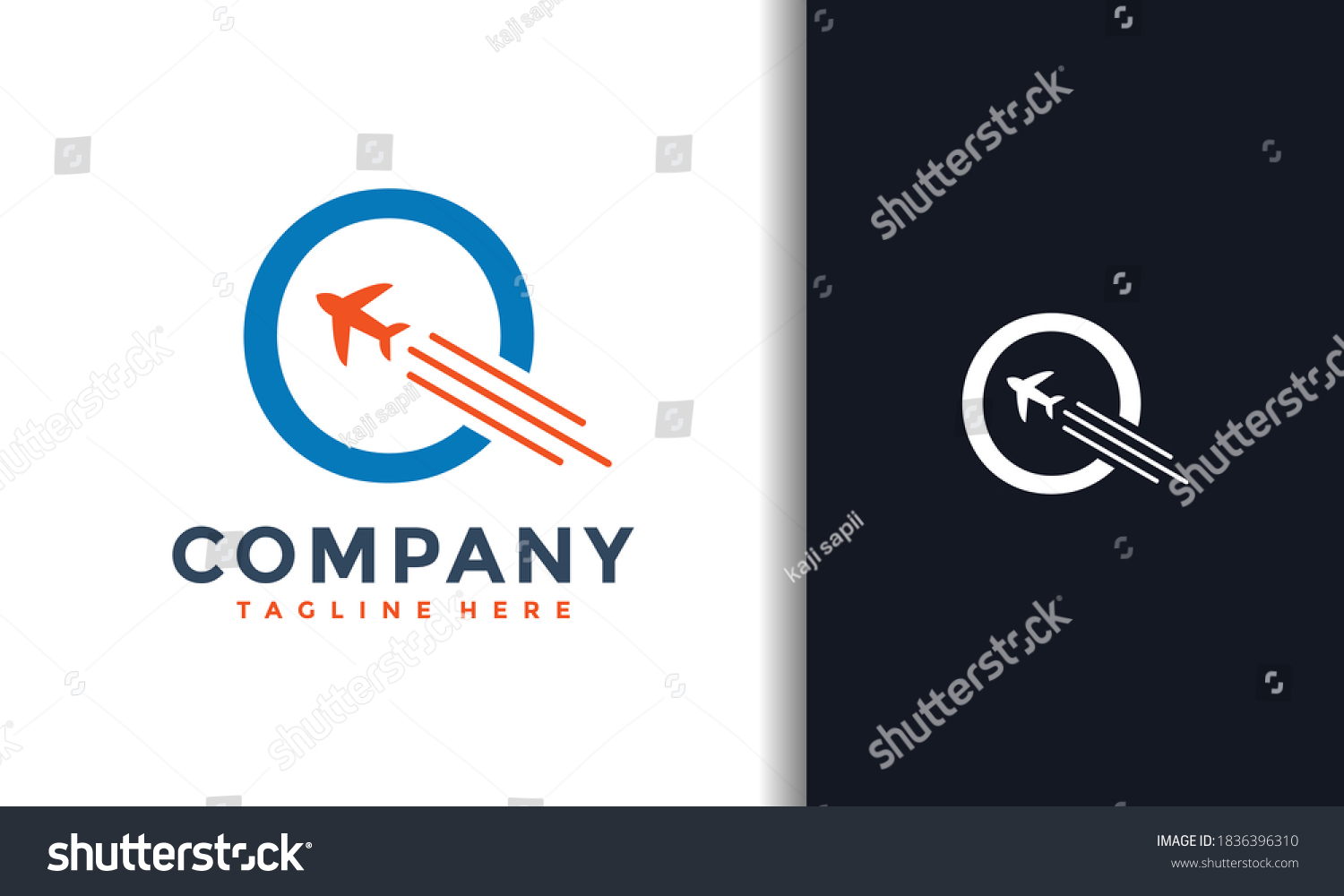 Letter O Plane Flight Logo Stock Vector (Royalty Free) 1836396310 ...