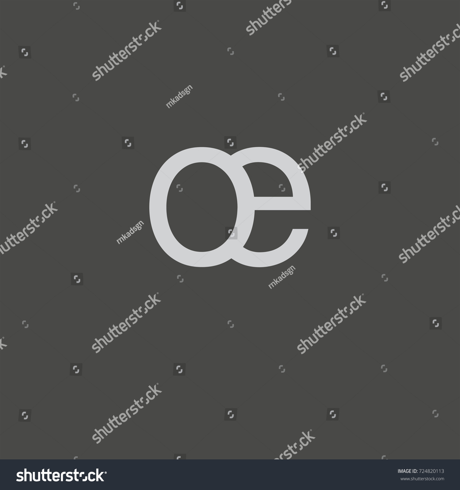 Letter Oe Element Logo Stock Vector (Royalty Free) 724820113 | Shutterstock