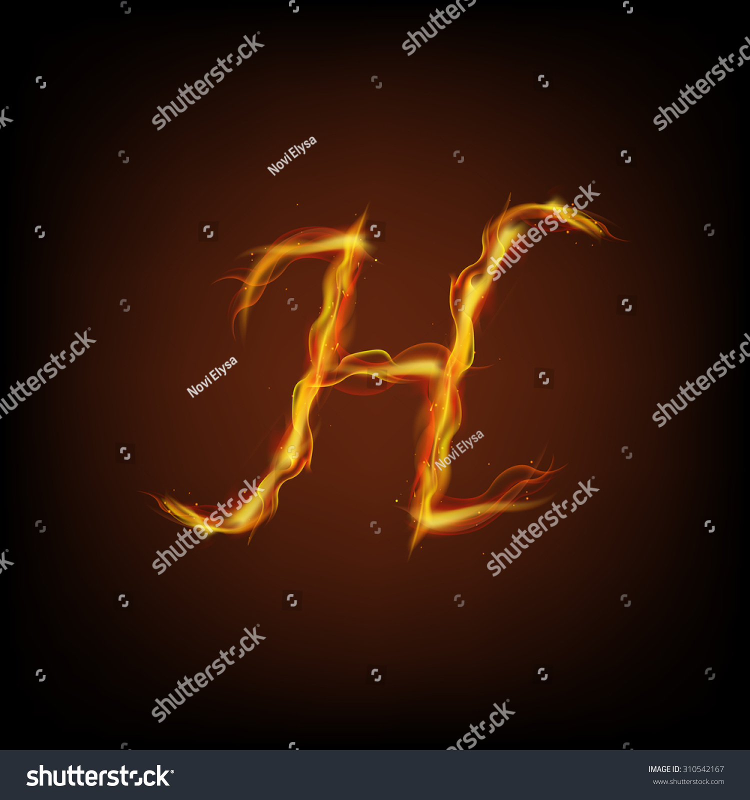 Letter Fire Vector Stock Vector (Royalty Free) 310542167 | Shutterstock