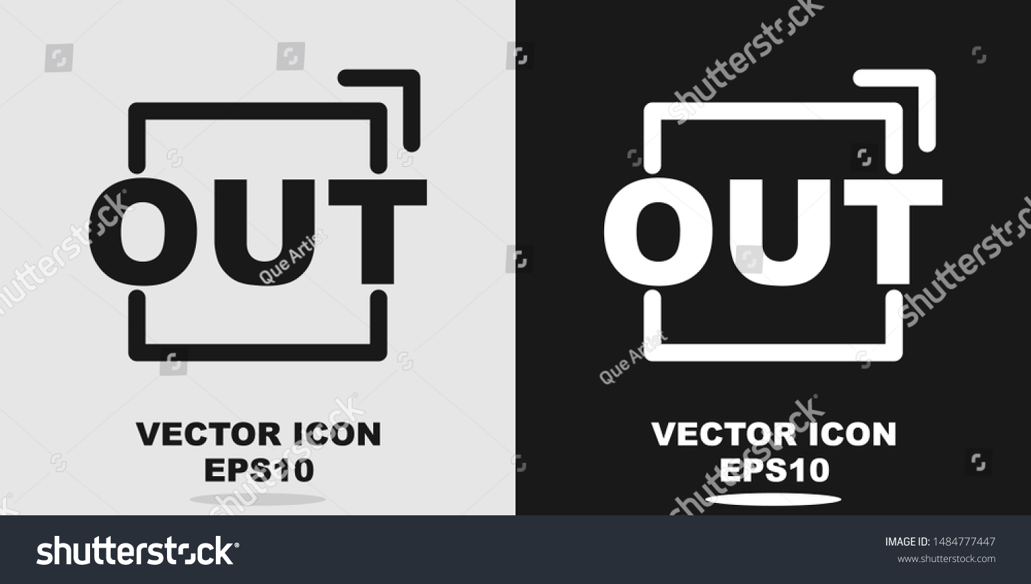 Letter Out Rectangle Frame Logo Vector: เวกเตอร์สต็อก (ปลอดค่าลิขสิทธิ์ ...