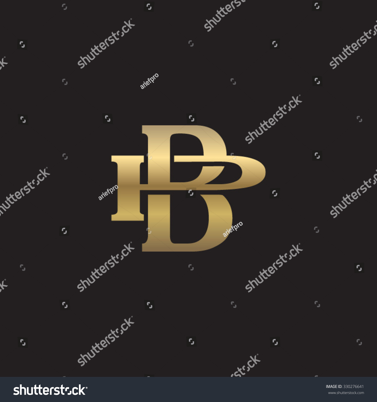Letter P B Monogram Logo Stock Vector (Royalty Free) 330276641 ...