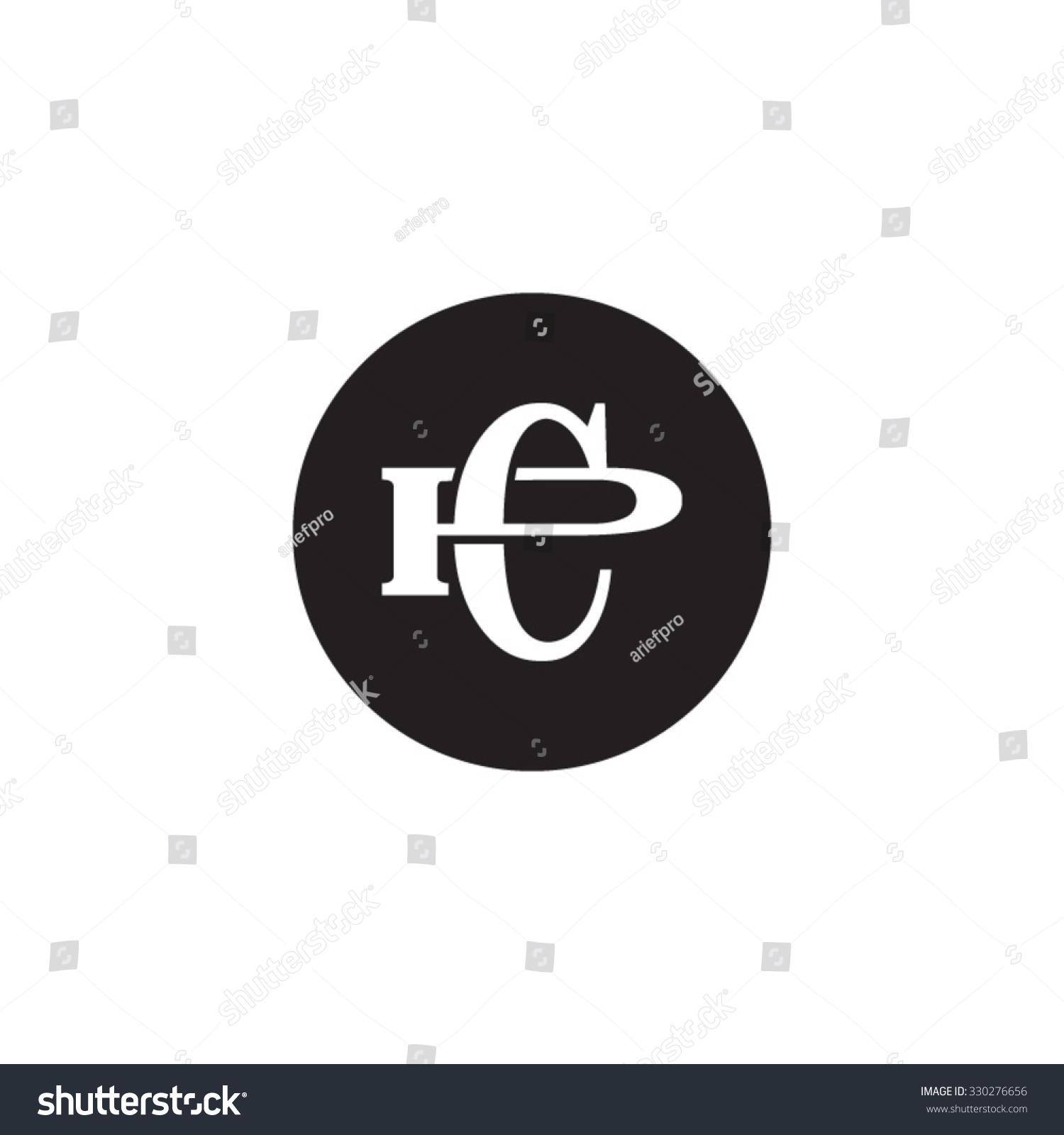Letter P C Monogram Logo Stock Vector (Royalty Free) 330276656 ...
