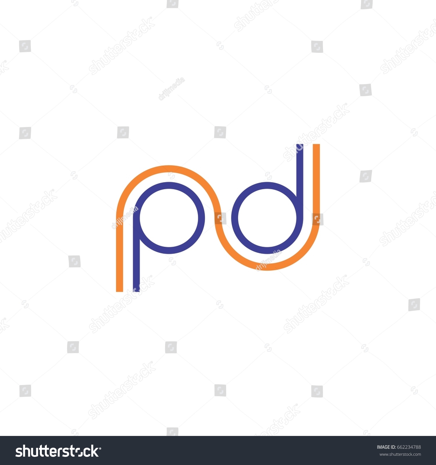 Letter P D Logo Stock Vector (Royalty Free) 662234788