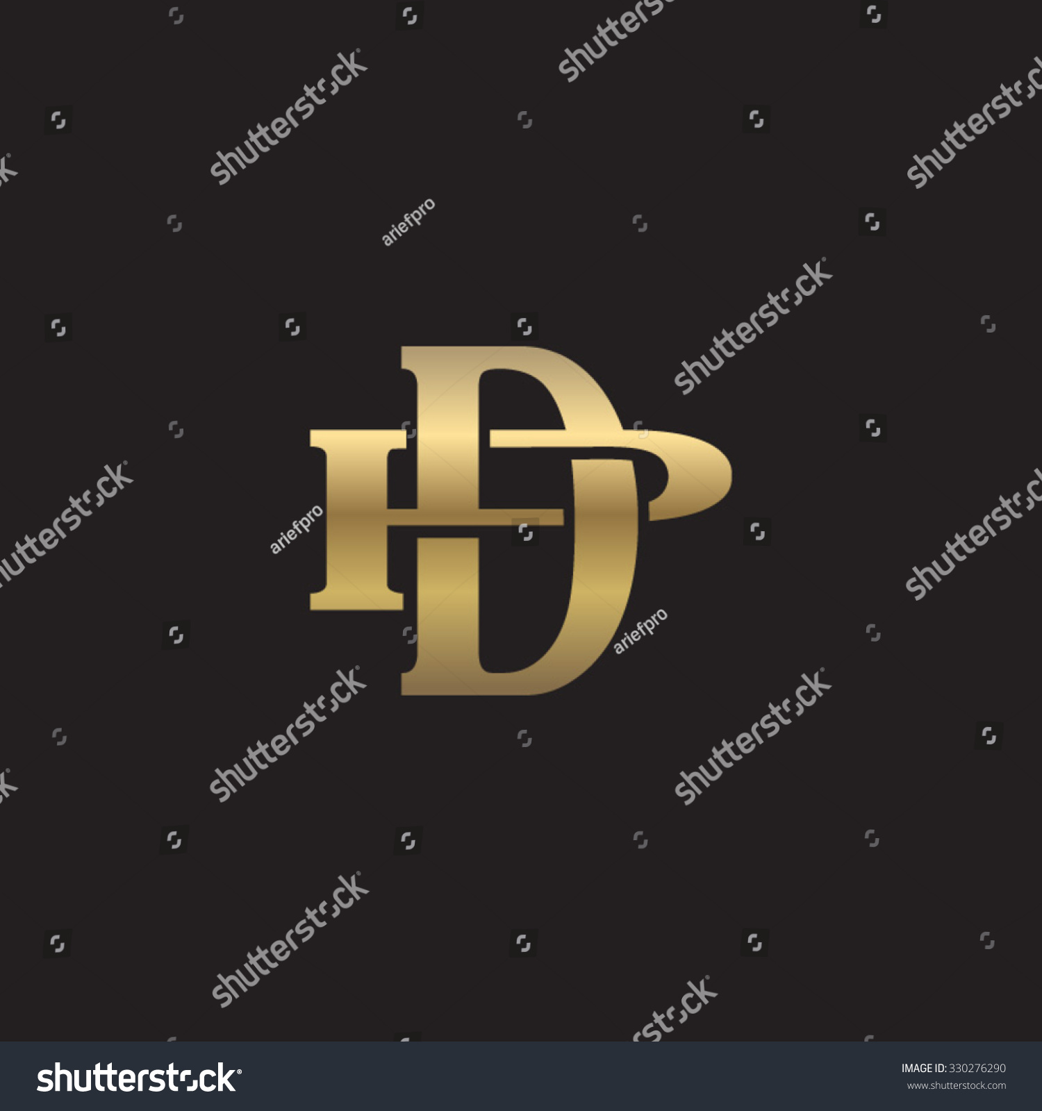 Letter P D Monogram Logo Stock Vector (Royalty Free) 330276290