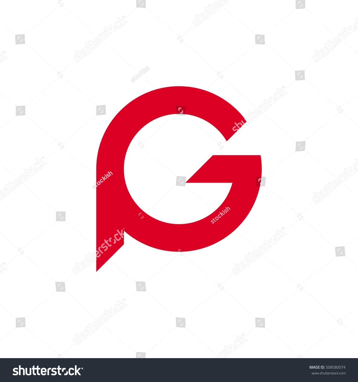 Letter P G Logo Vector Stock Vector (Royalty Free) 508580074
