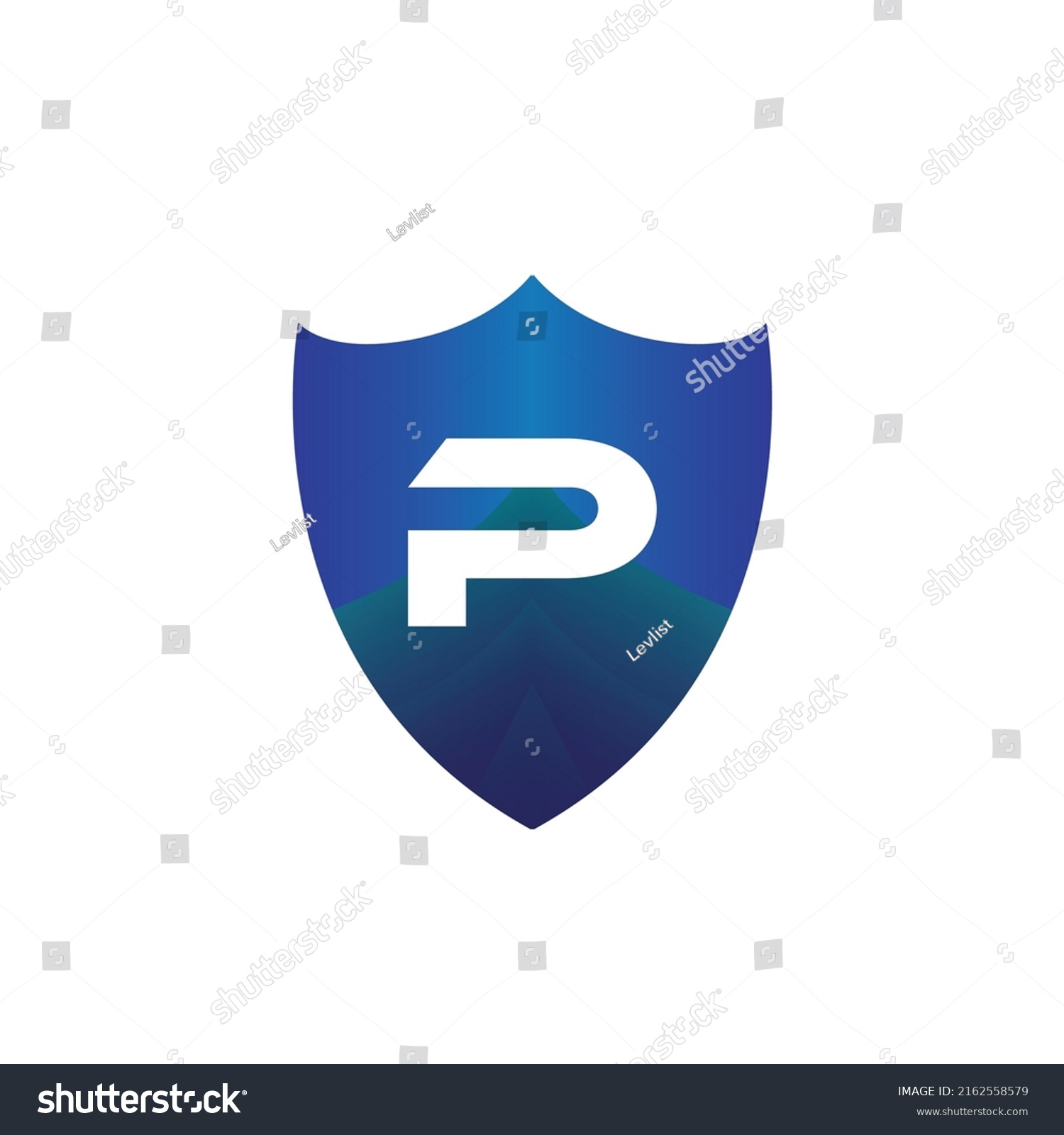 Letter P Shield Security Logo Design Stock Vector (Royalty Free ...
