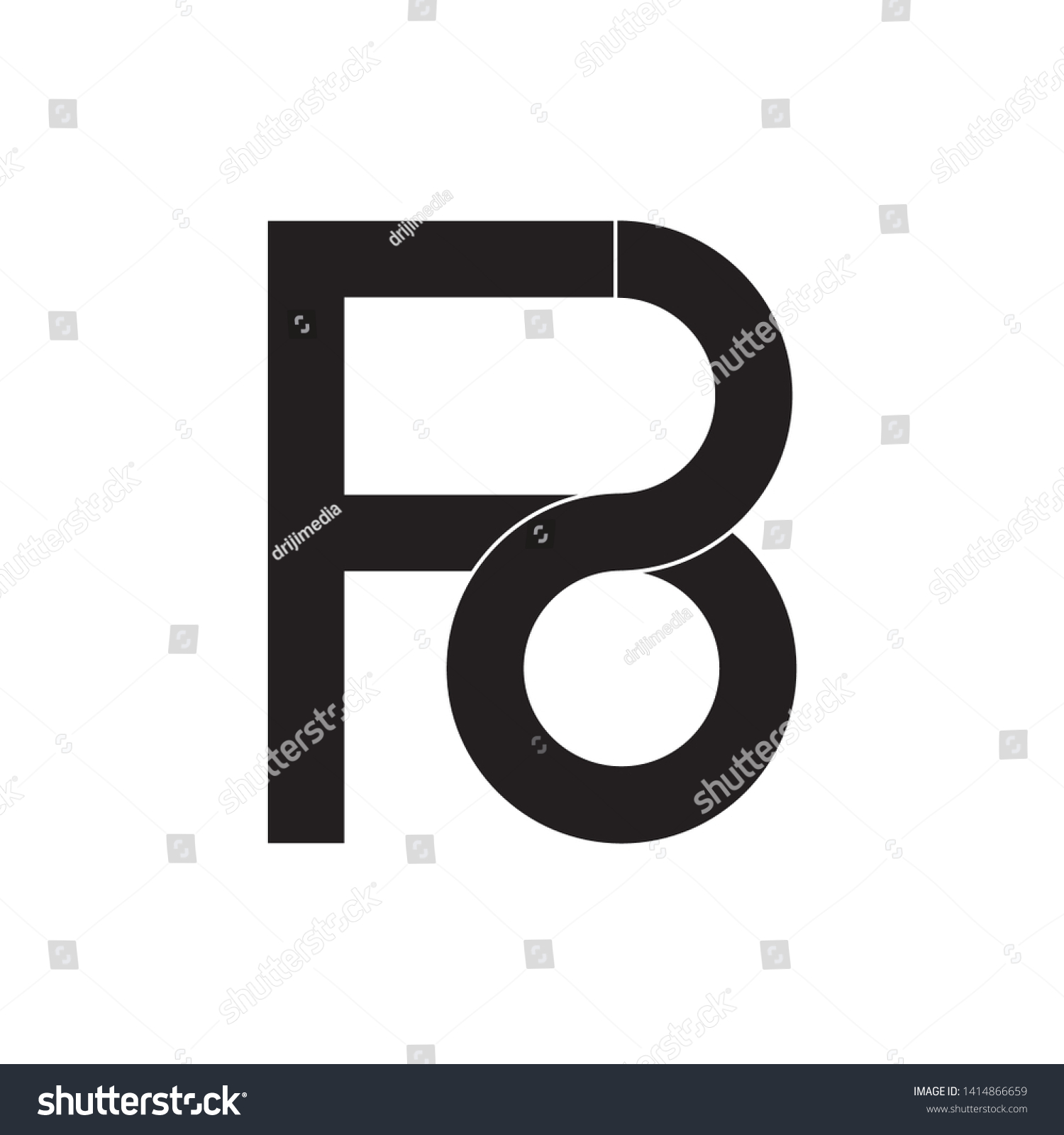 Letter P8 Logo Design Vector Stock Vector (Royalty Free) 1414866659 ...