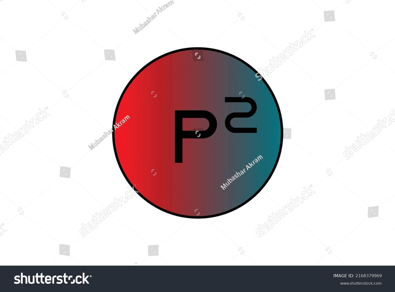 Letter P2 Logo Vector Design Circle Stock Vector (Royalty Free ...