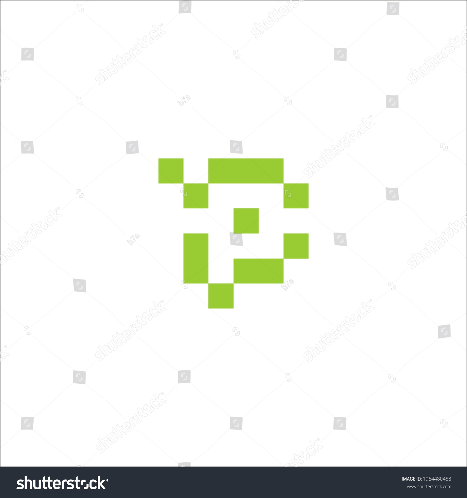 Letter P Pixel Logo Design Vector Stock Vector (Royalty Free ...