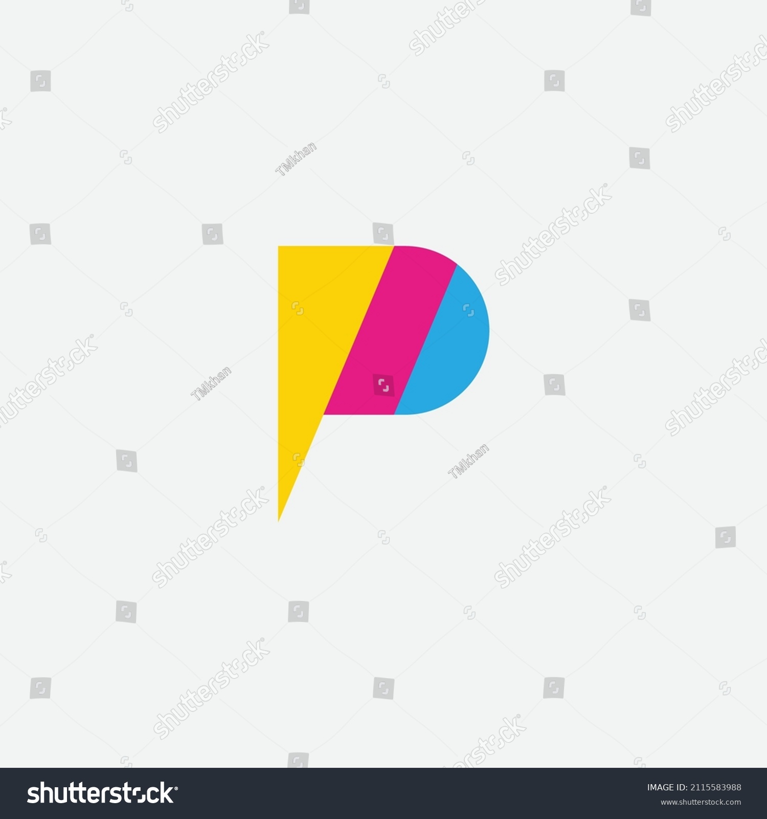 Letter P Printing Logo Vector Template Stock Vector (Royalty Free ...