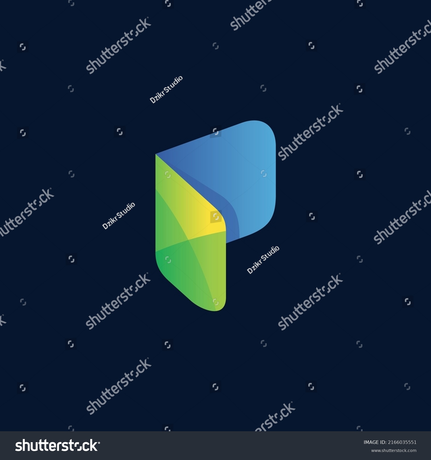 Letter P Simple Logo Design Stock Vector (Royalty Free) 2166035551 ...
