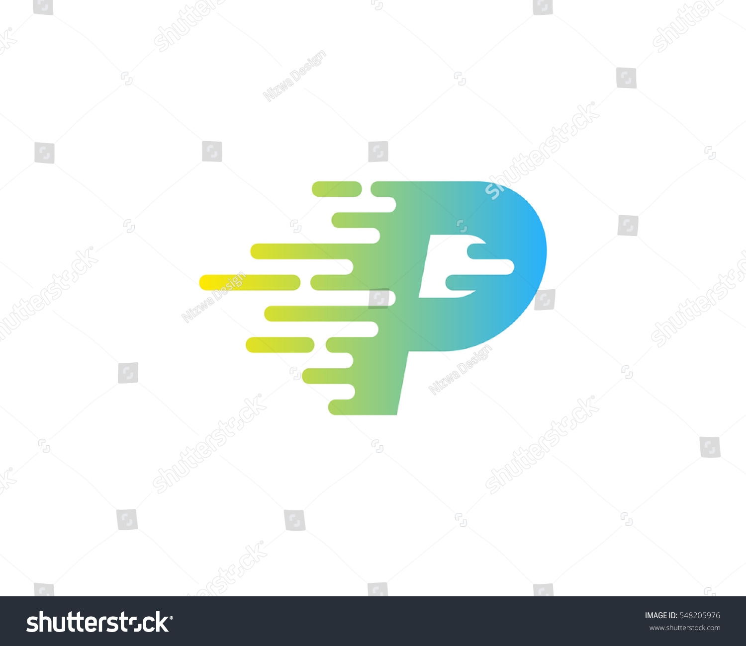 Letter P Speed Logo Design Element Stock Vector (Royalty Free ...