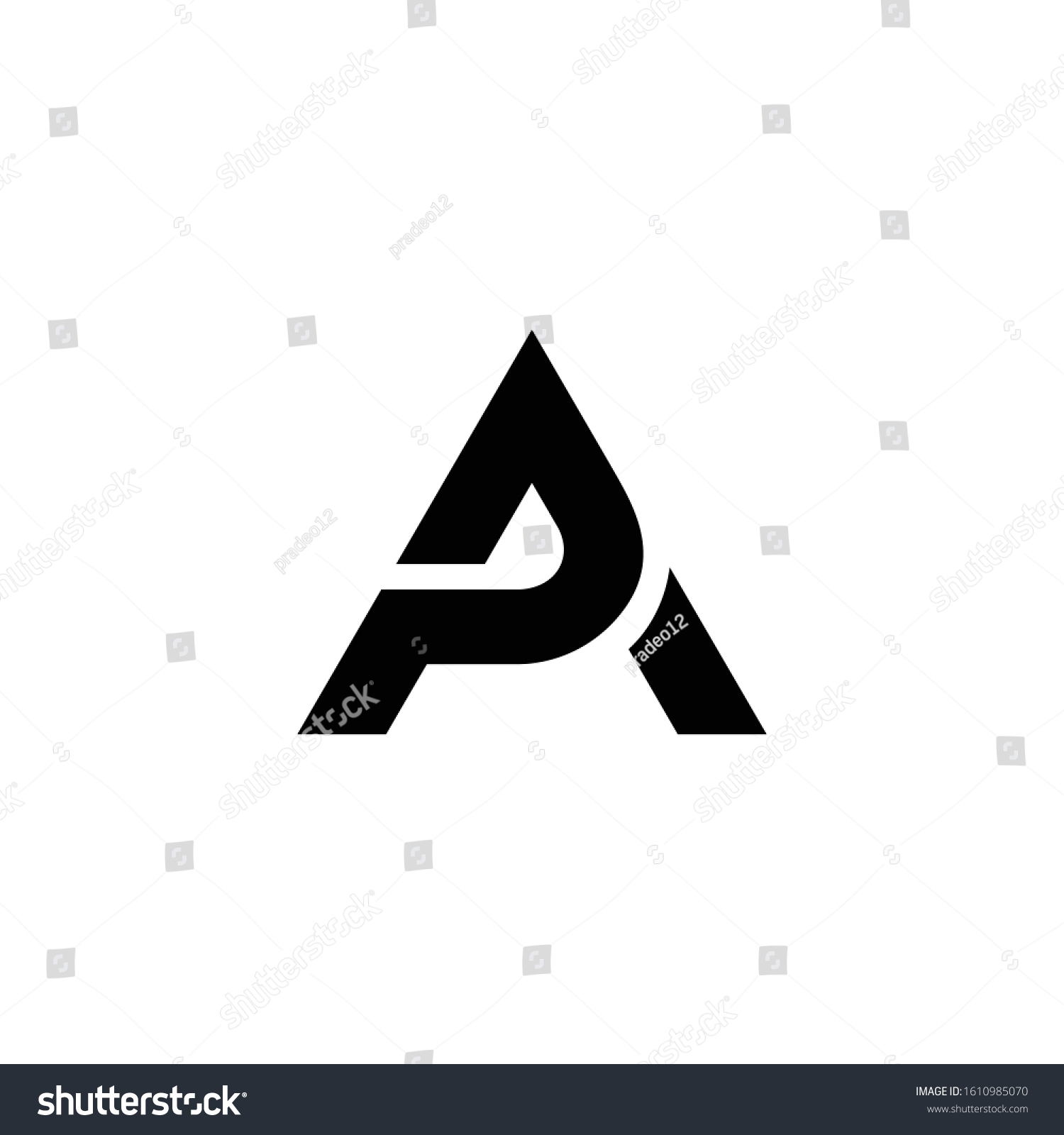 Letter Pa Initial Logo Design Stock Vector (Royalty Free) 1610985070 ...