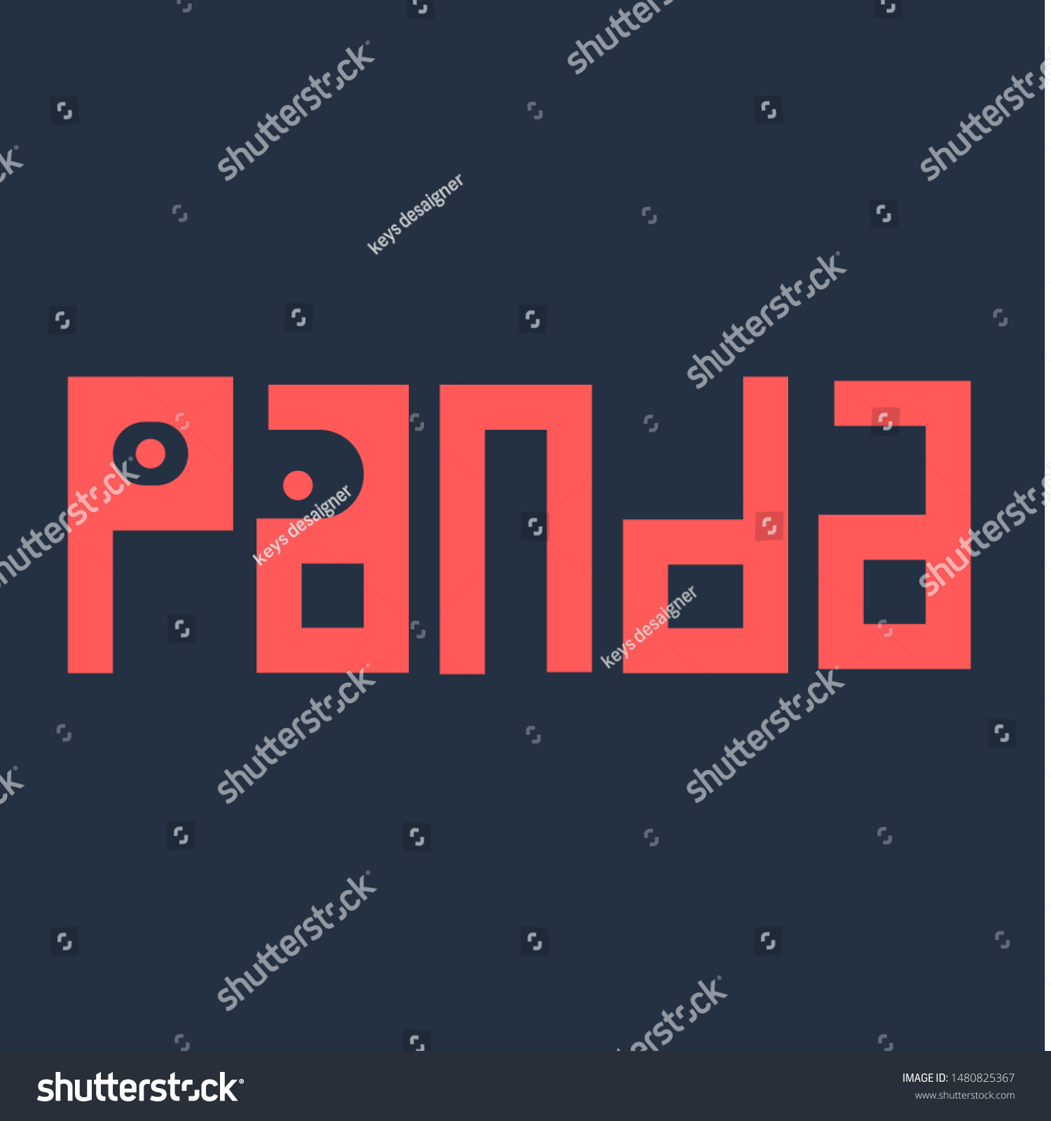 Letter Panda Logo Design Template Stock Vector (Royalty Free ...