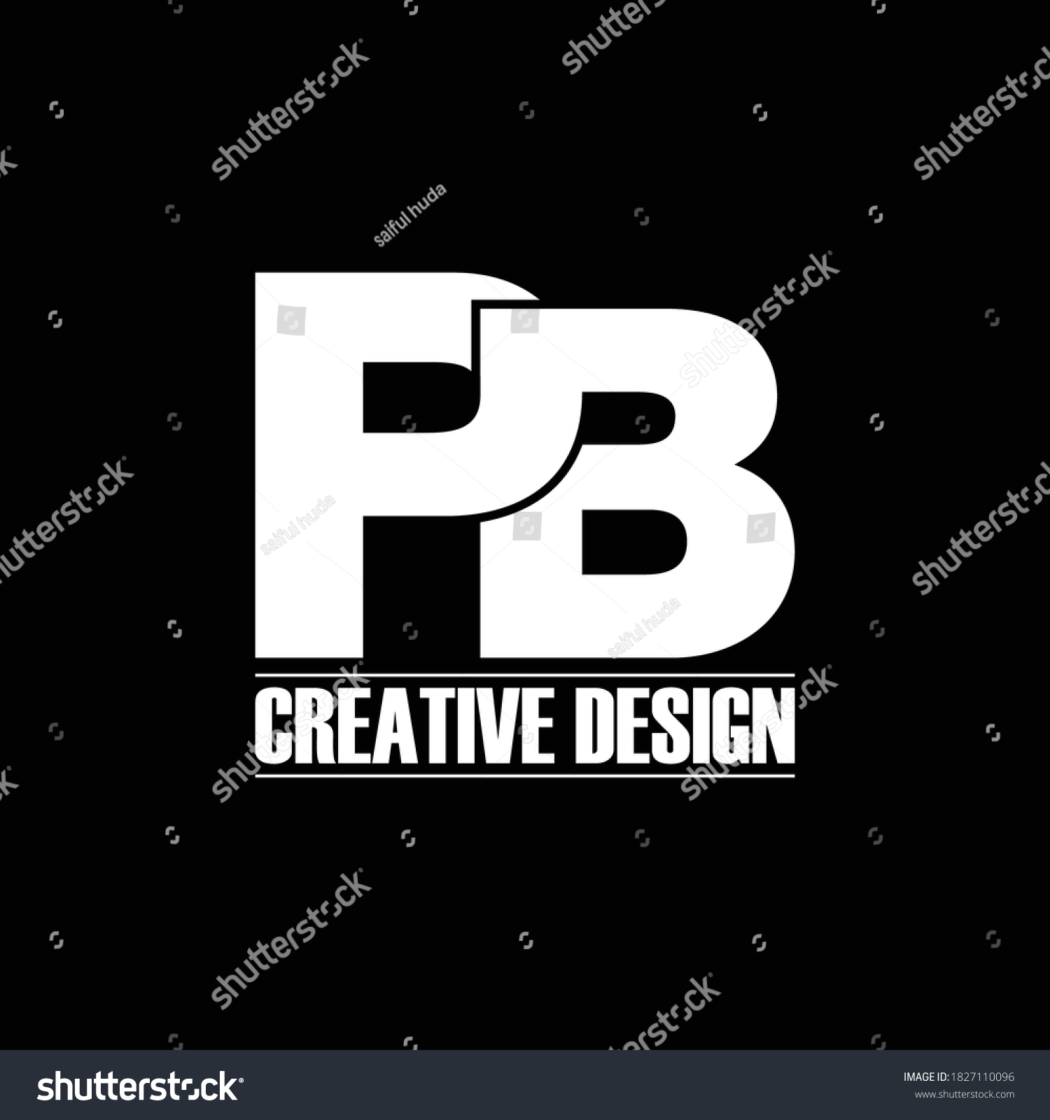 Letter Pb Simple Logo Design Vector Stock Vector (Royalty Free ...