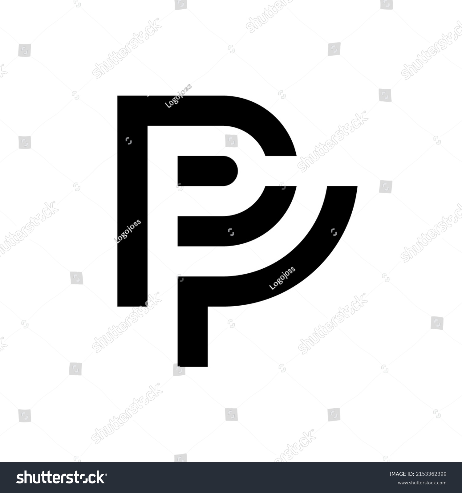 Letter Pf Creative Monogram Logo Design Stock Vector (Royalty Free ...