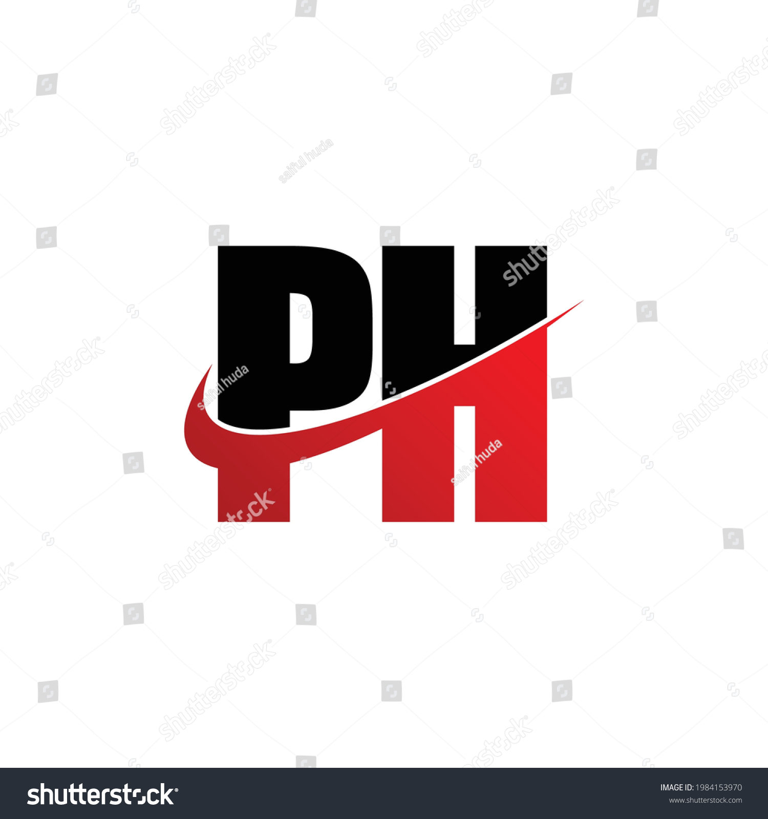 Letter Ph Simple Logo Design Vector Stock Vector (Royalty Free ...
