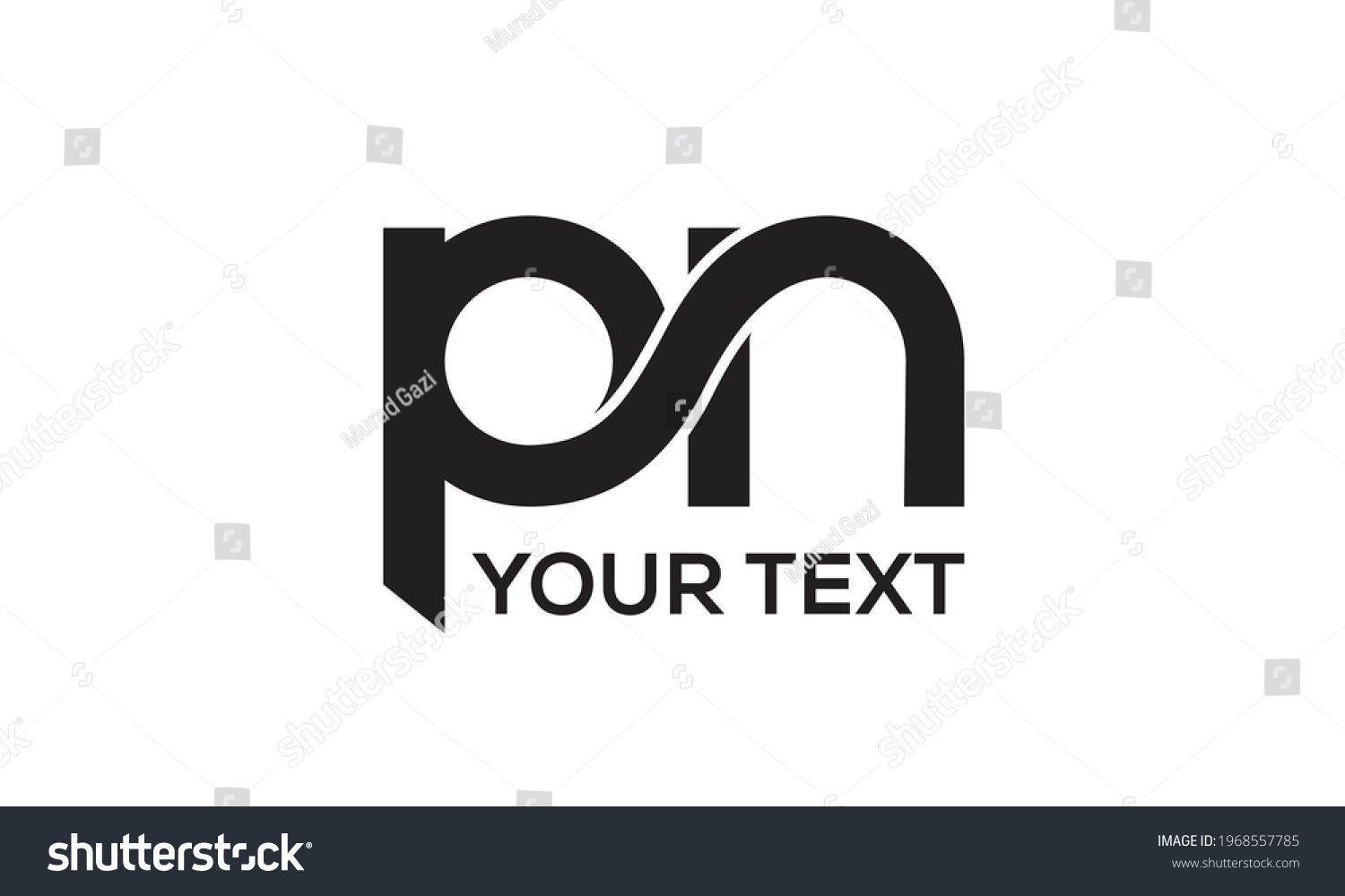 Letter Pn Creative Logo Design Vector Stock Vector (Royalty Free ...