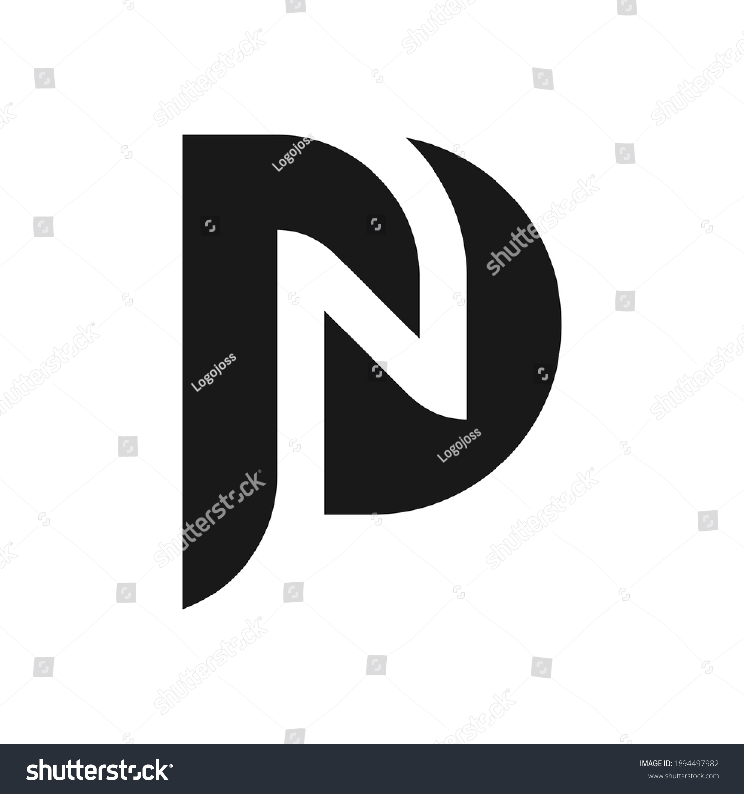 Letter Pn Logo Design Template Stock Vector (Royalty Free) 1894497982 ...