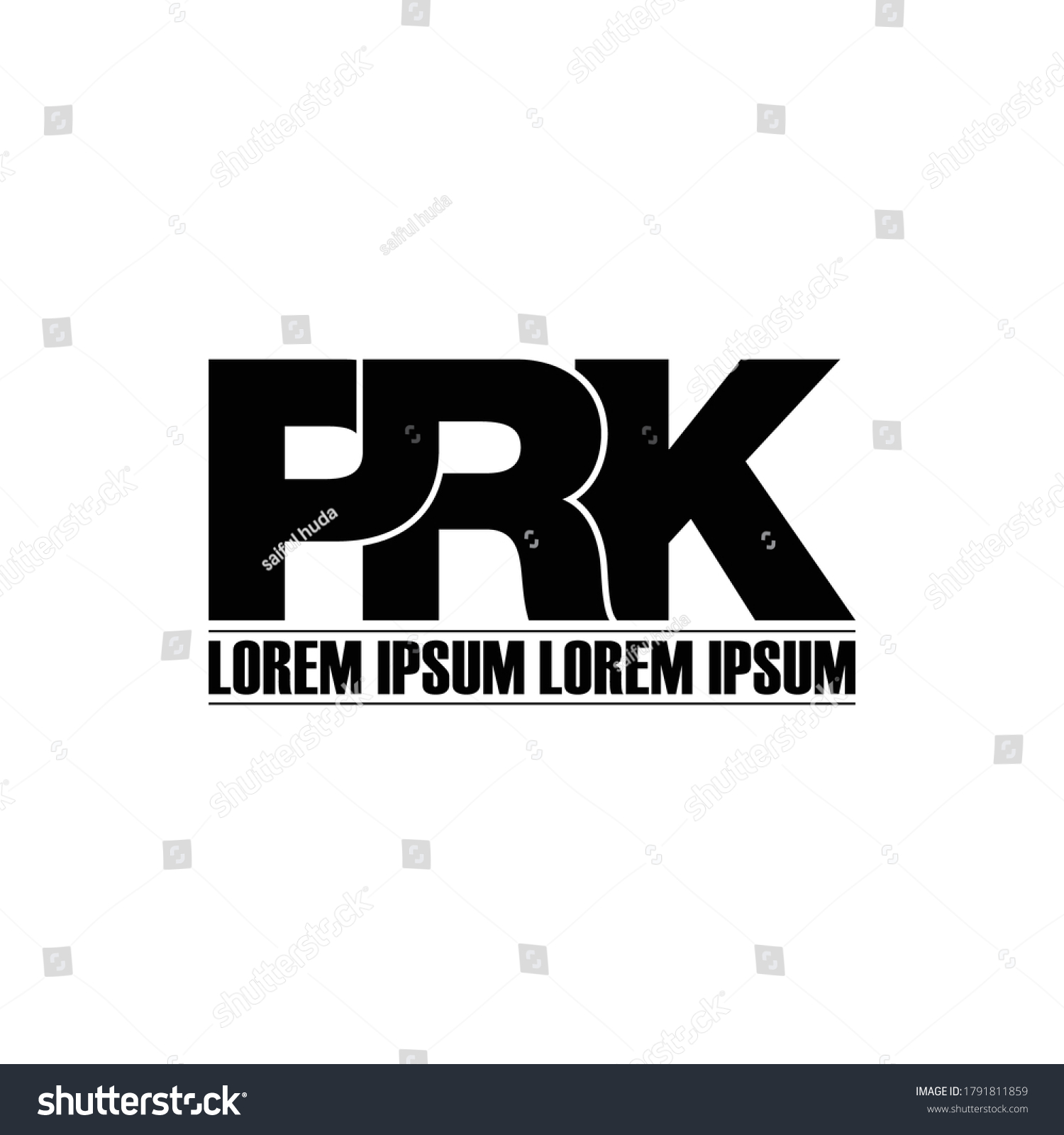 Letter Prk Monogram Logo Design Vector Stock Vector (Royalty Free ...