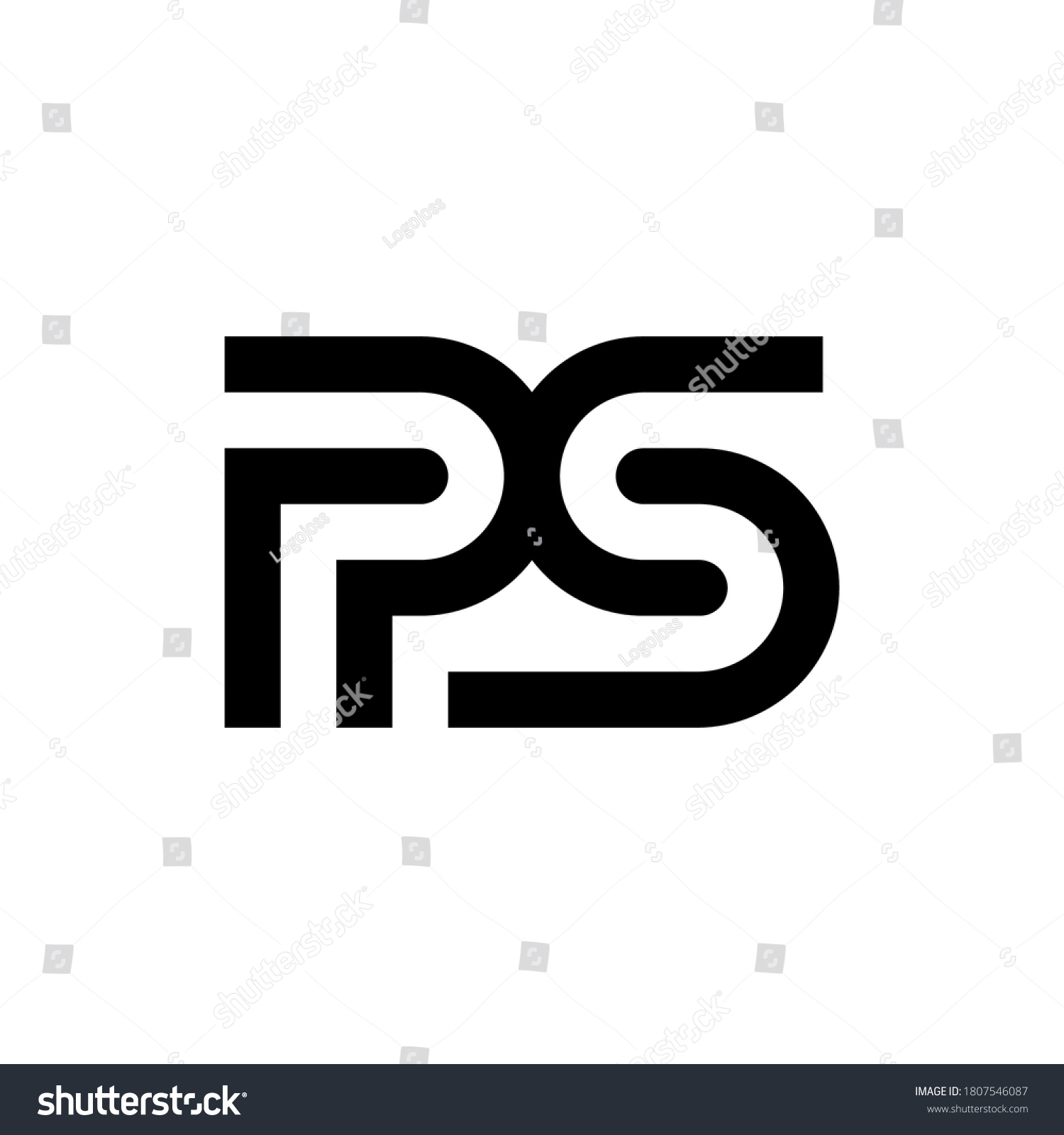 Letter Ps Logo Design Template Stock Vector (Royalty Free) 1807546087 ...