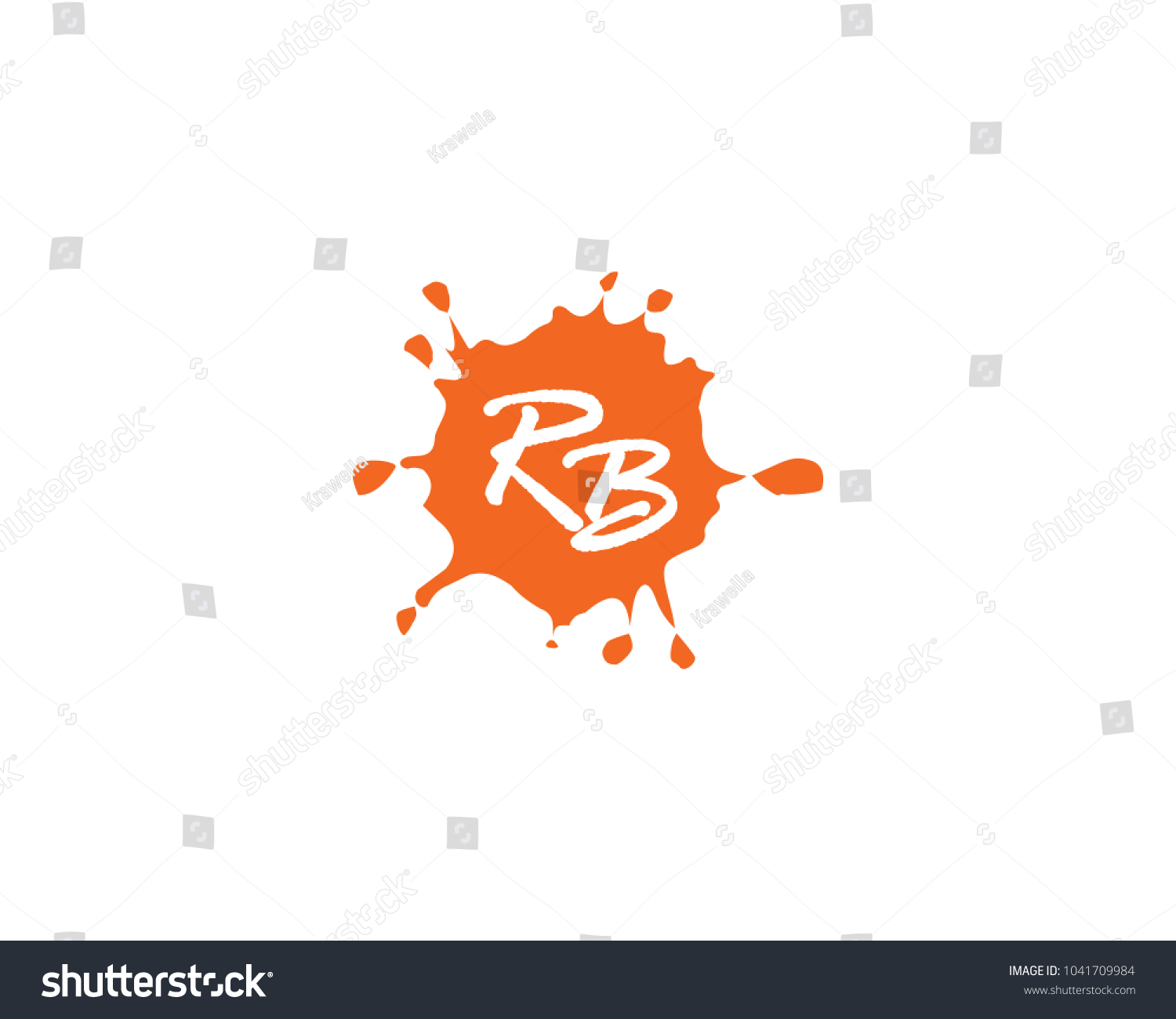 Letter R B Logo Vector: vector de stock (libre de regalías) 1041709984 ...