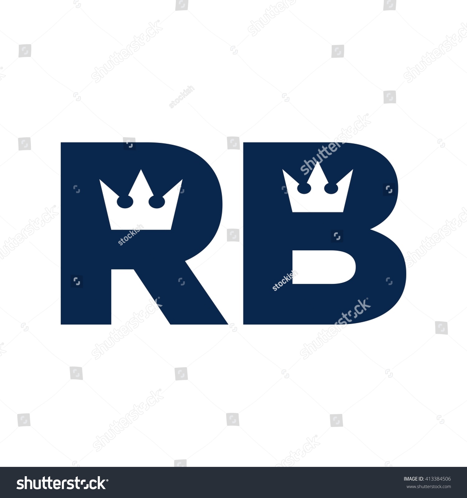 Letter R B Logo Vector Stock Vector (Royalty Free) 413384506