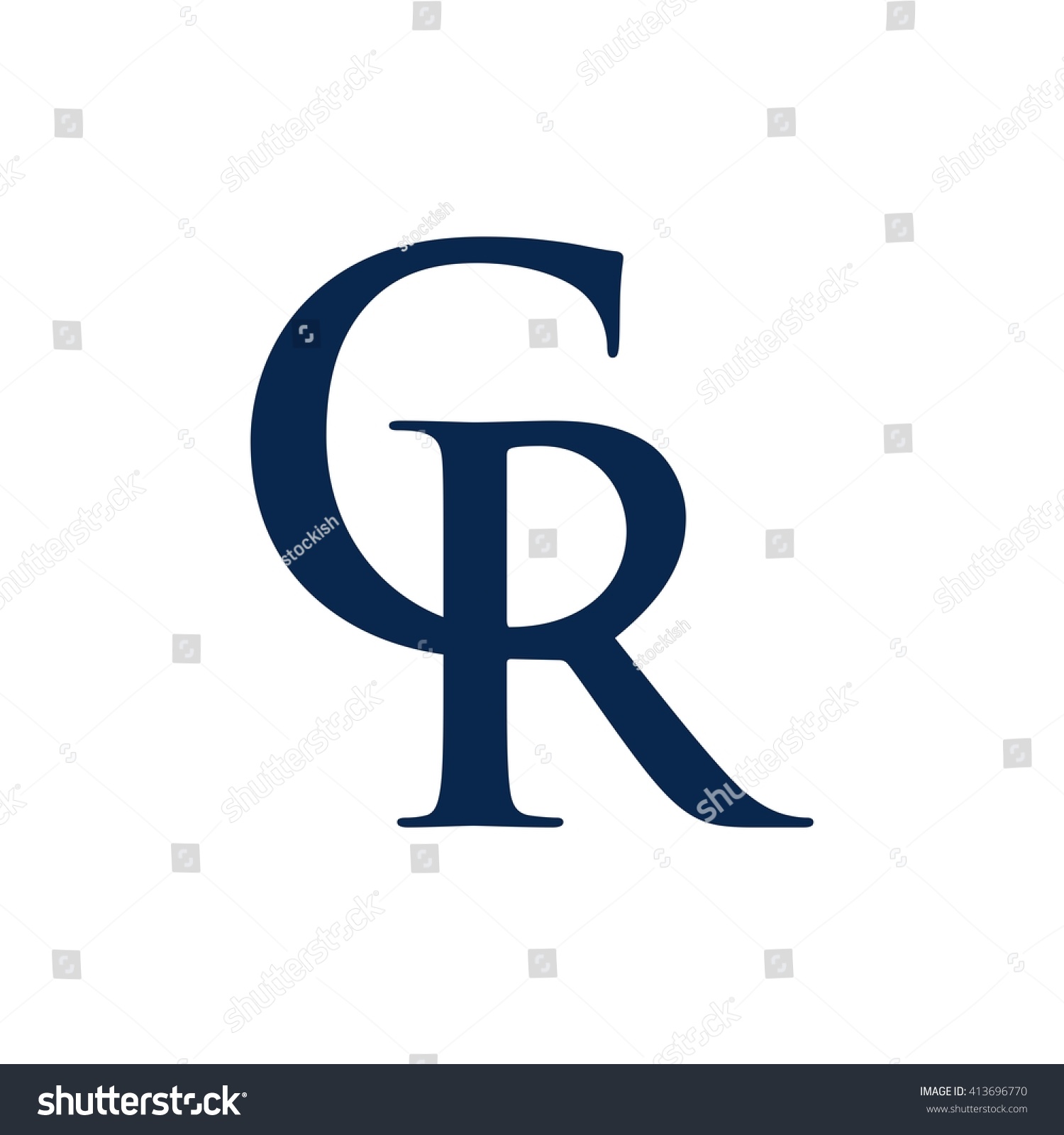 Letter R C Logo Vector: vector de stock (libre de regalías) 413696770 ...