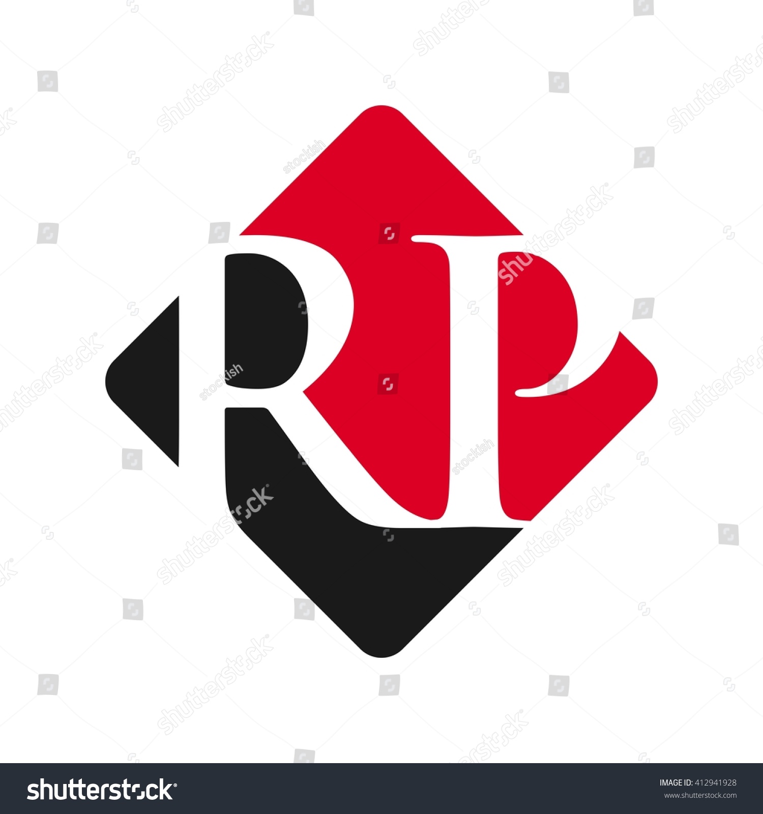Letter R P Logo Vector Stock Vector (Royalty Free) 412941928